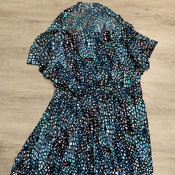 George | Dresses | George Xl Dress Blue And White And Black | Poshmark